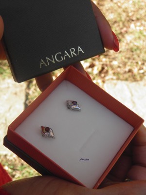 A Girl’s Best Friend: Oval Garnet and Diamond Shell Earrings - Bubbling ...